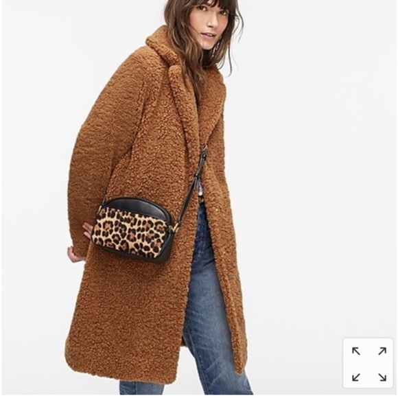J. Crew Factory | Jackets & Coats | J Crew Teddy Sherpa Topcoat Womens ...